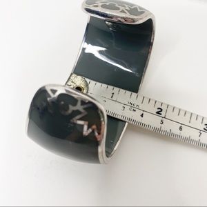 Alan K | Jewelry | Alan K Designo Floral Enamel Silver Cuff Bracelet ...